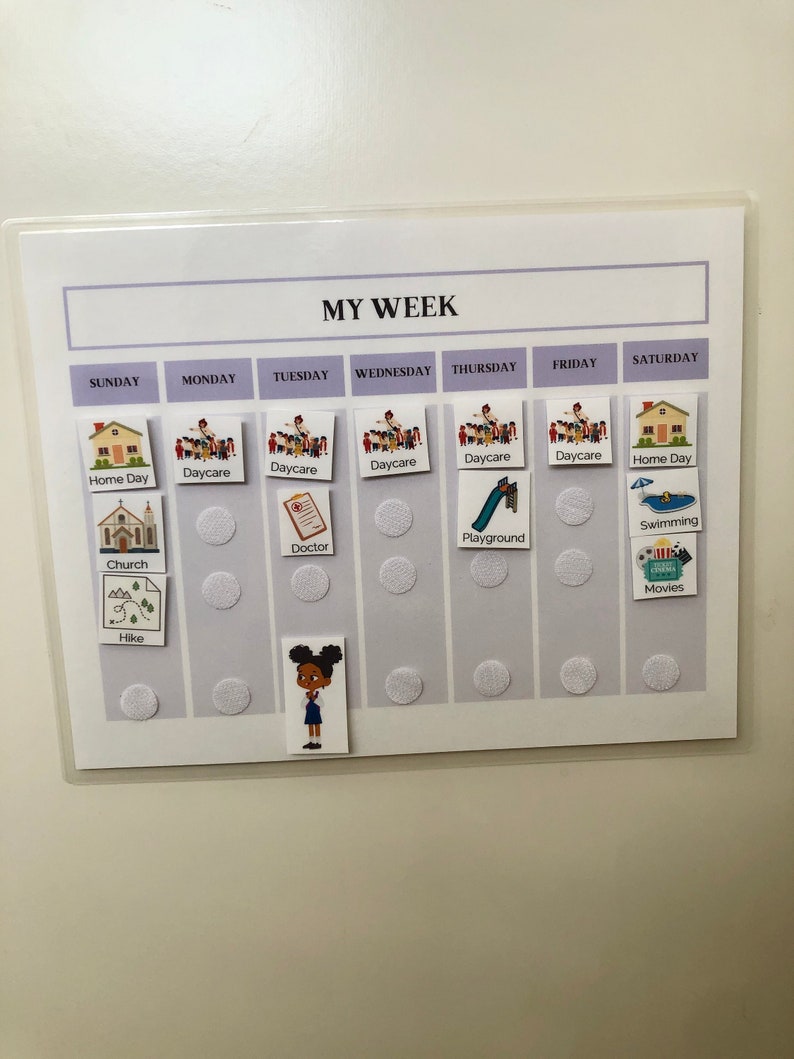 Montessori Morning Board, Weekly Schedule Childrens Visual, Kids ...