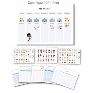 Montessori Morning Board, Weekly Schedule Childrens Visual, Kids ...