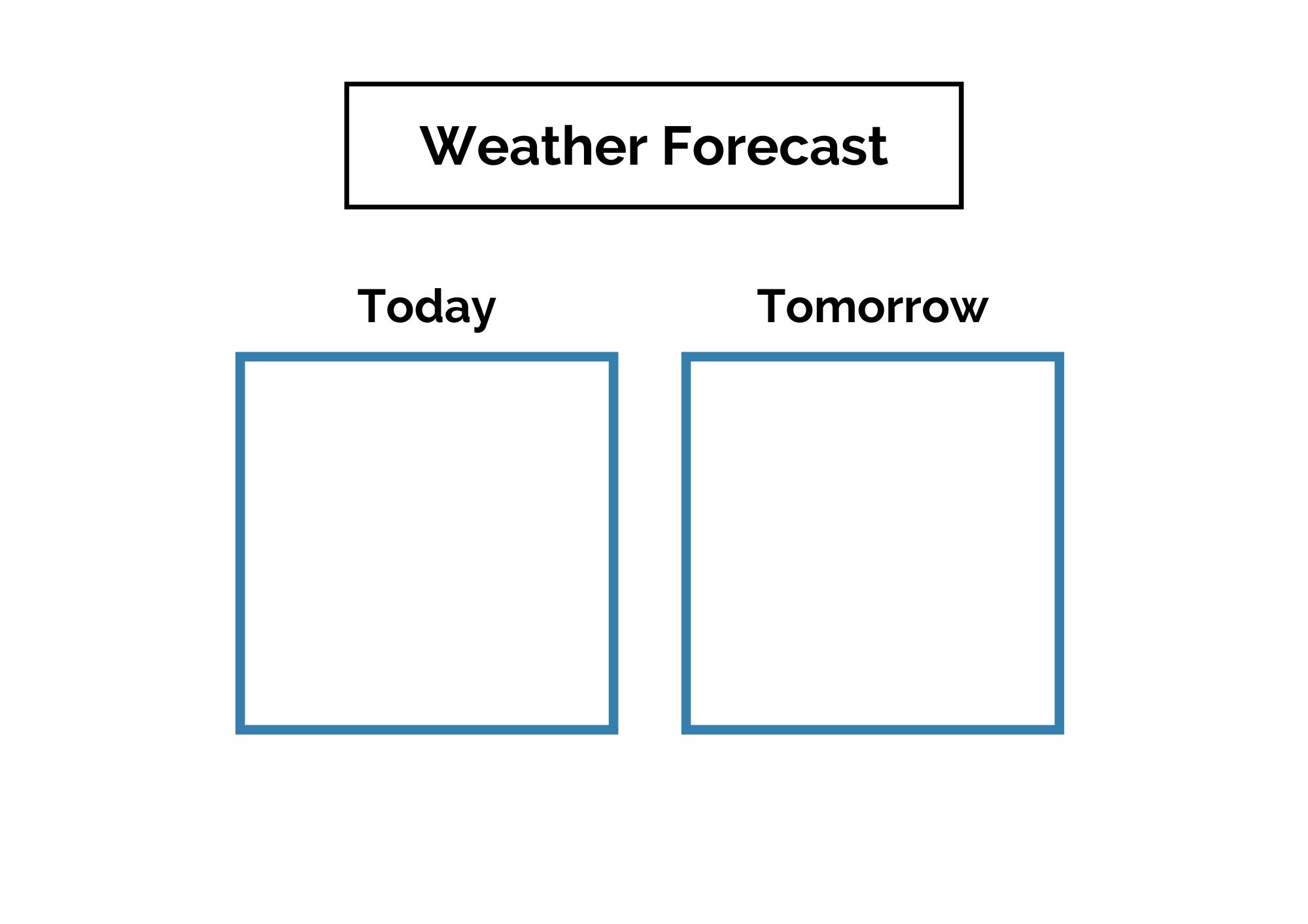 Weather Forecast Childrens Visual, Morning Schedule, Kids Daily ...