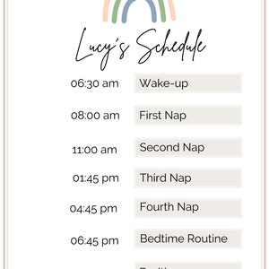 Customizable Sleep Schedule Canva Template for Parents and - Etsy