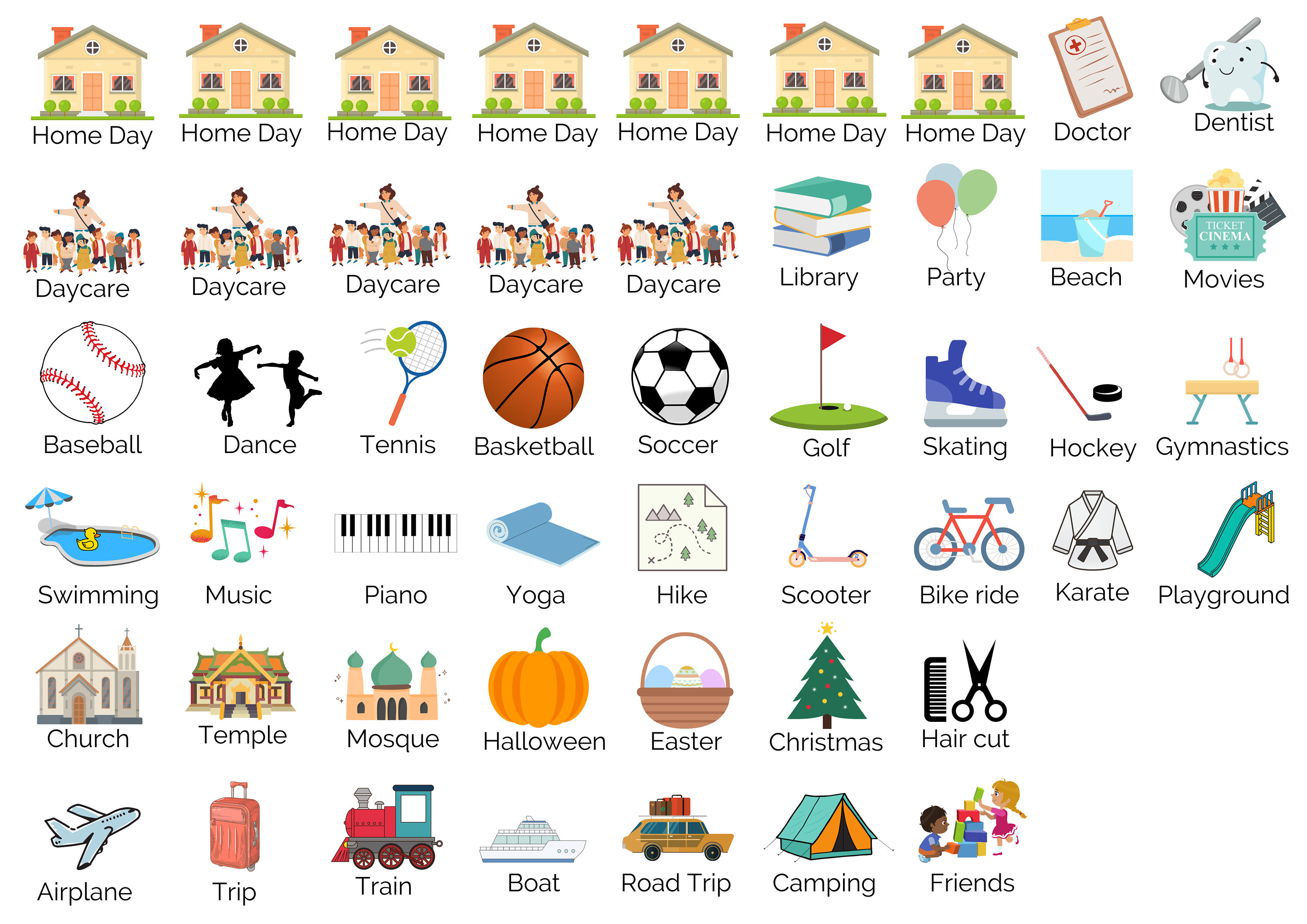 Montessori Morning Board, Weekly Schedule Childrens Visual, Kids ...