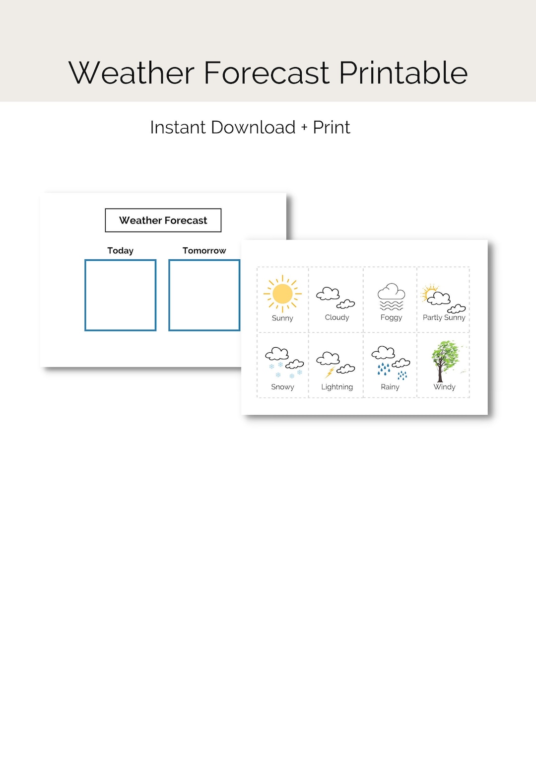 Weather Forecast Childrens Visual, Morning Schedule, Kids Daily ...