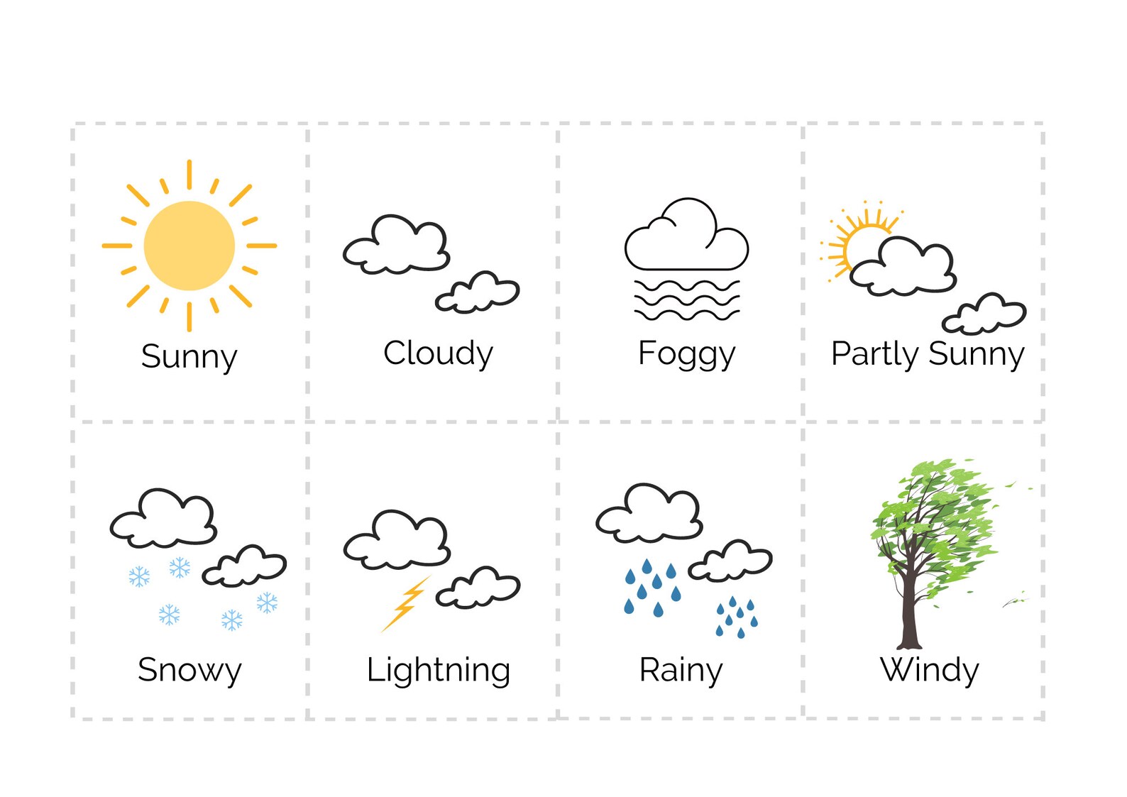 Weather Forecast Childrens Visual, Morning Schedule, Kids Daily ...