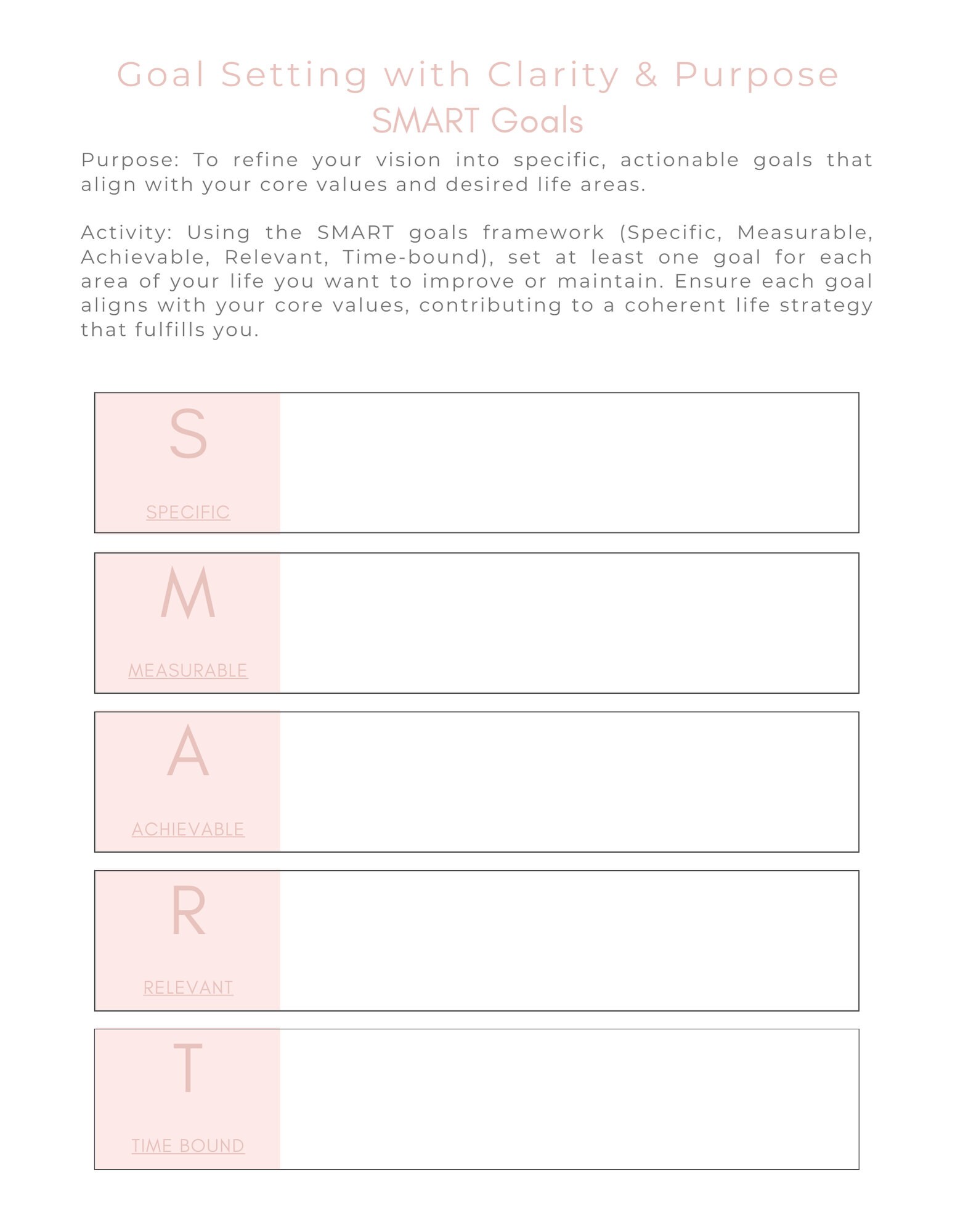 Designing Your Dream Life: Goal Setting Workbook - Etsy