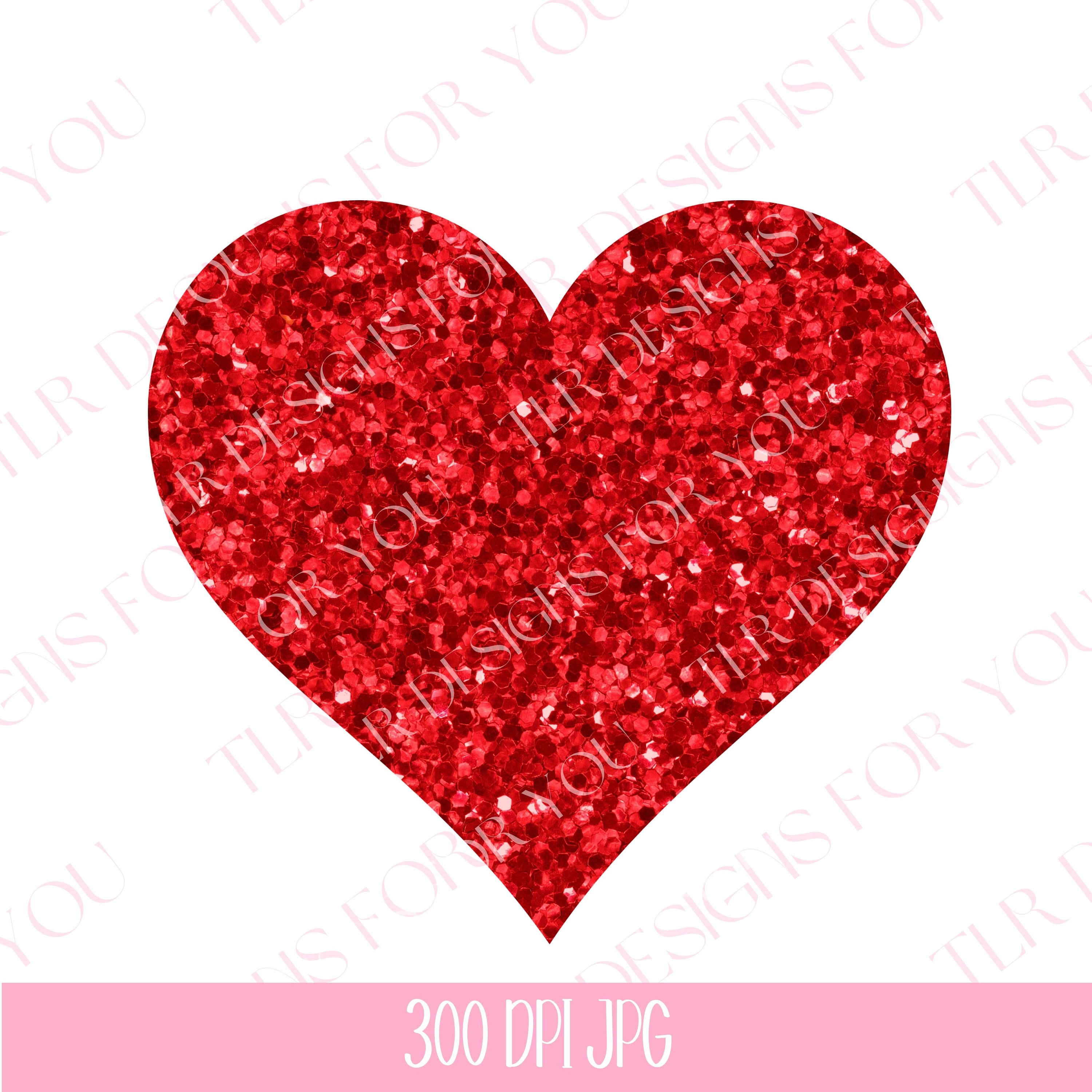 Red Glitter Heart Svg, Jpg, Jpeg, Png, Pdf, Valentine's Day Glitter ...