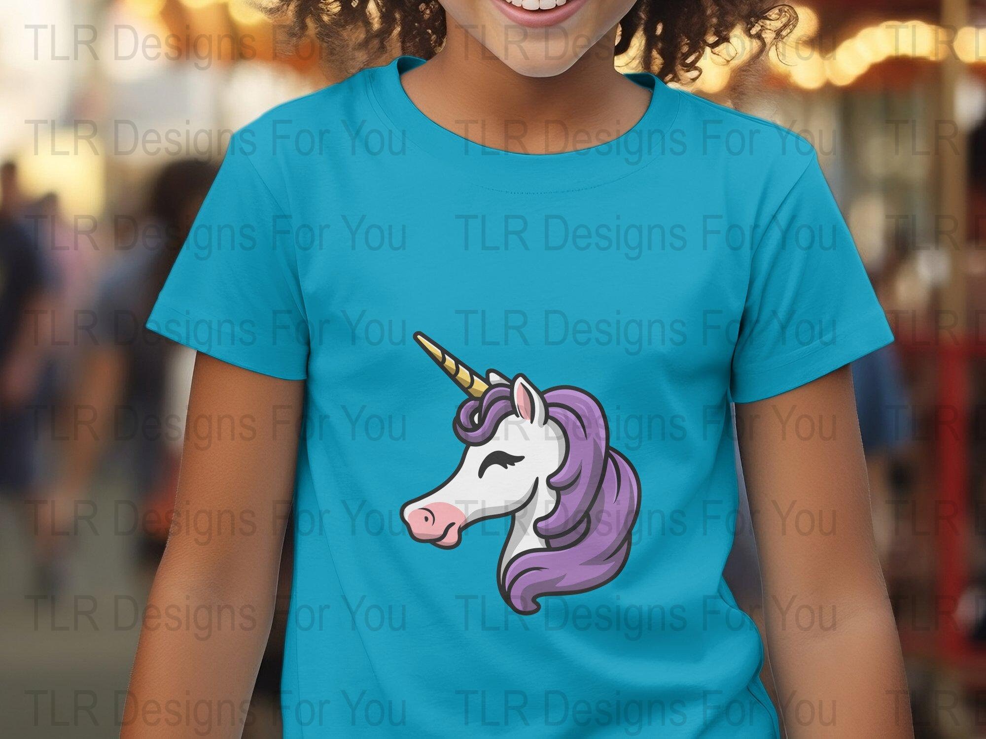 Printable Unicorn Clipart, Cute Unicorn Face Digital Download, Kids ...
