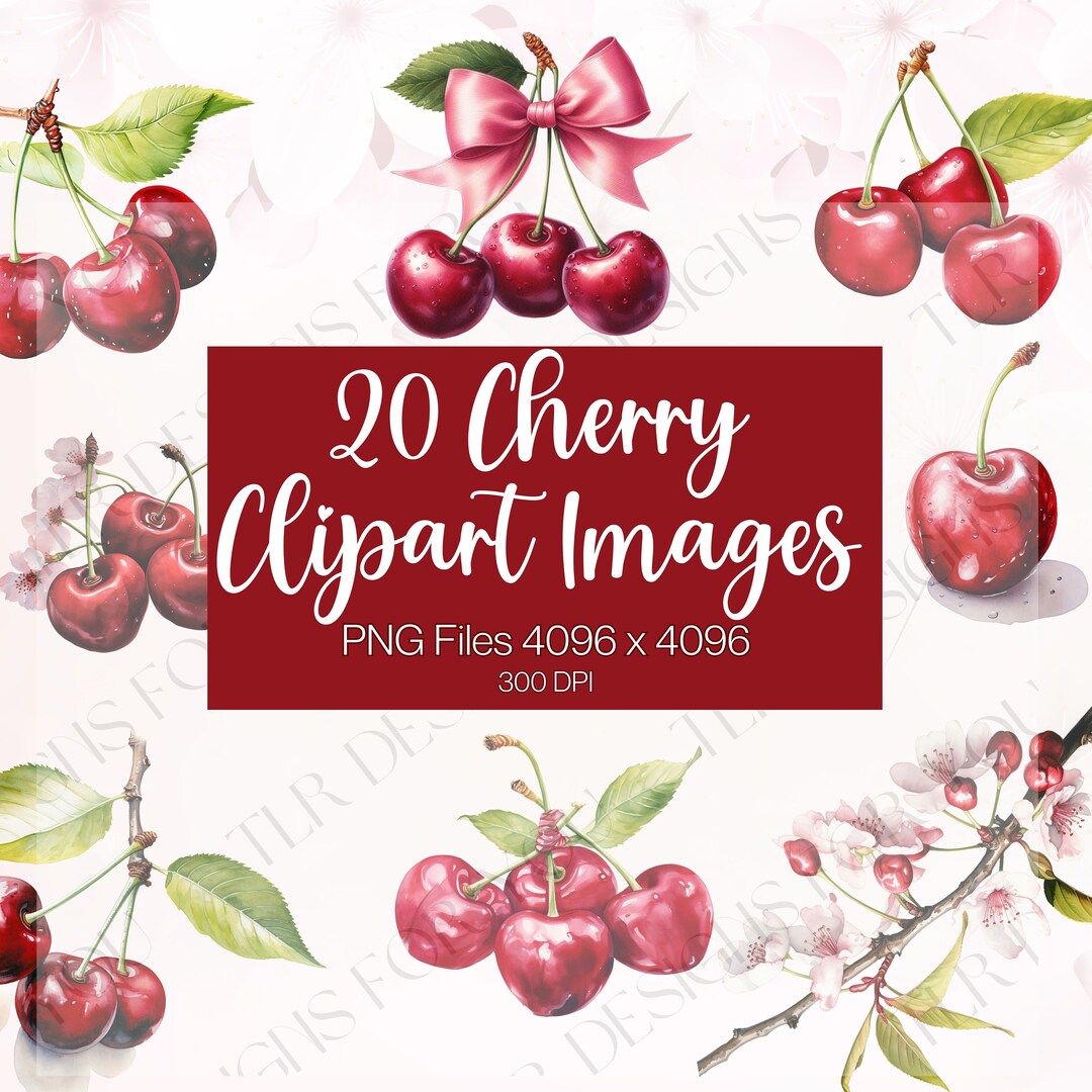 Cherry PNG Bundle Cherry Blossoms White Background Cherry Fruit ...