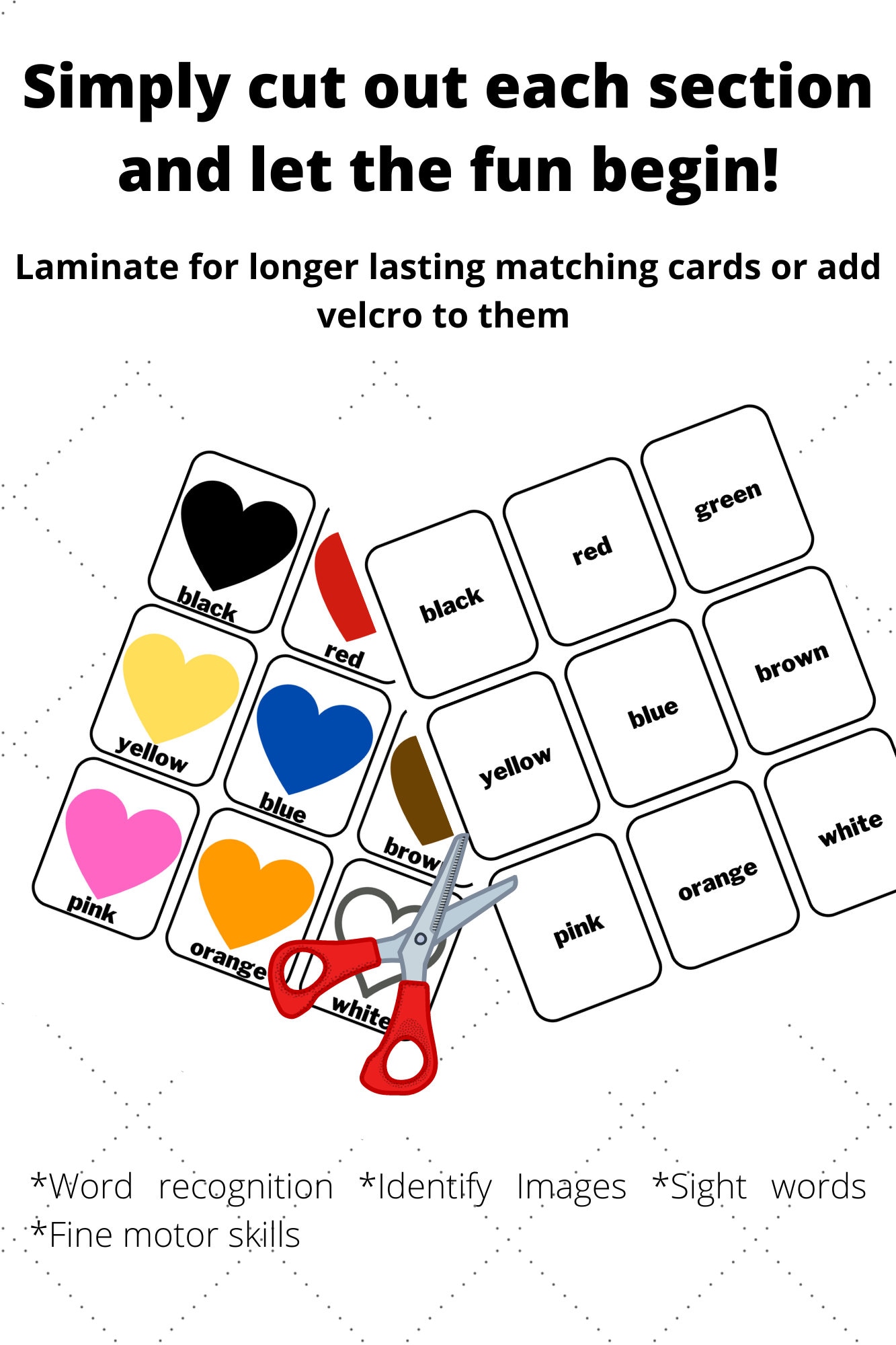 Let's Match - Color | Sight Words | Activities for Stay at Home ...