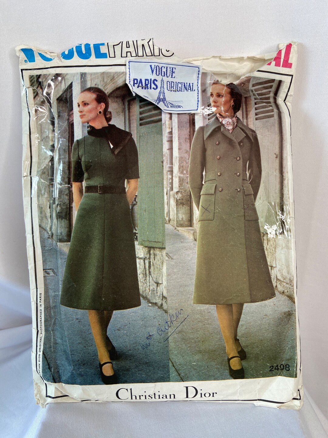 Vogue Paris 2498 Original Christian Dior Sewing Pattern Semi - Etsy