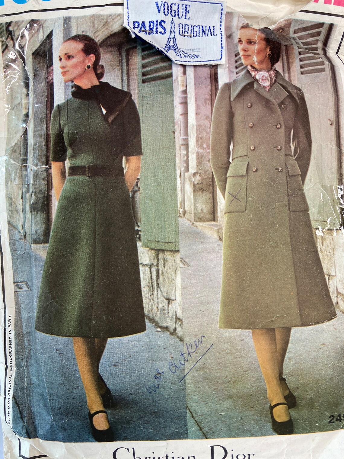 Vogue Paris 2498 Original Christian Dior Sewing Pattern Semi - Etsy