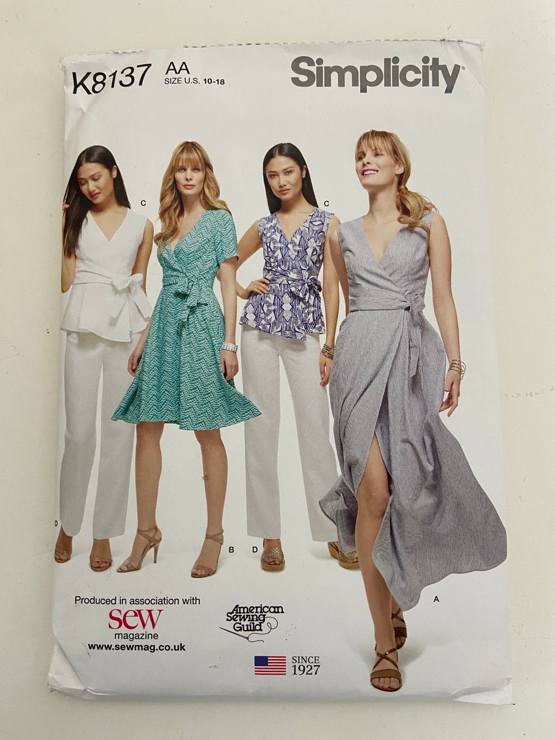 Simplicity 8137 Wrap Dress Coordinates Sewing Pattern New - Etsy