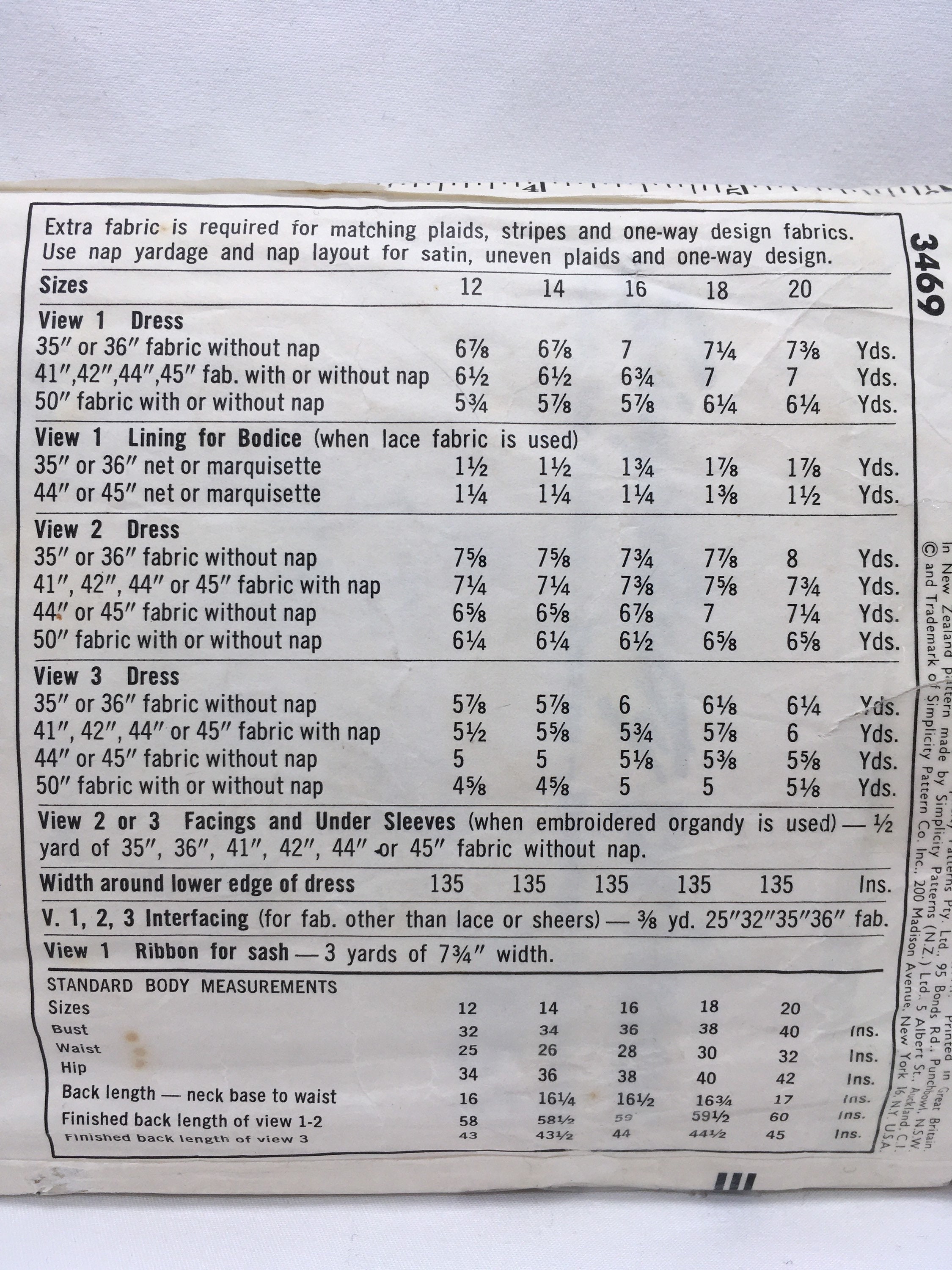 Simplicity 3469 1960s Bridal Gown Sewing Pattern USED Size - Etsy UK
