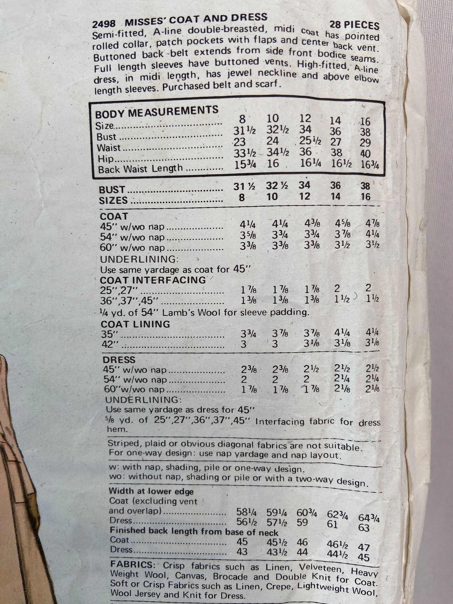 Vogue Paris 2498 Original Christian Dior Sewing Pattern Semi - Etsy