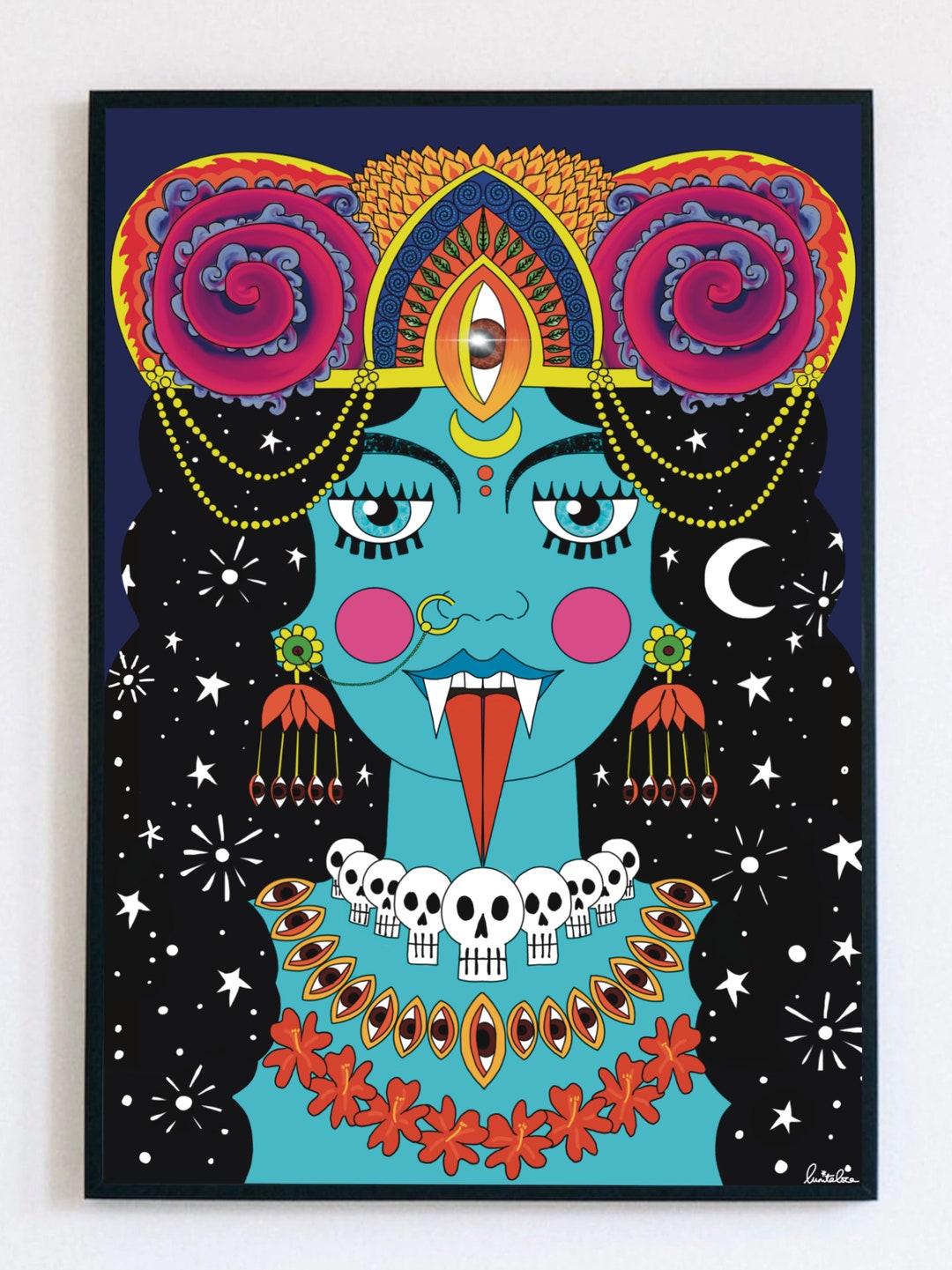 Fierce Goddess Kali Art Print | Divine Feminine Power, Spiritual ...