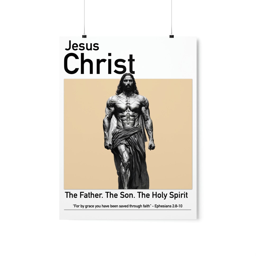 Shredded Jesus Christ Minimalist Poster the Father Son and - Etsy