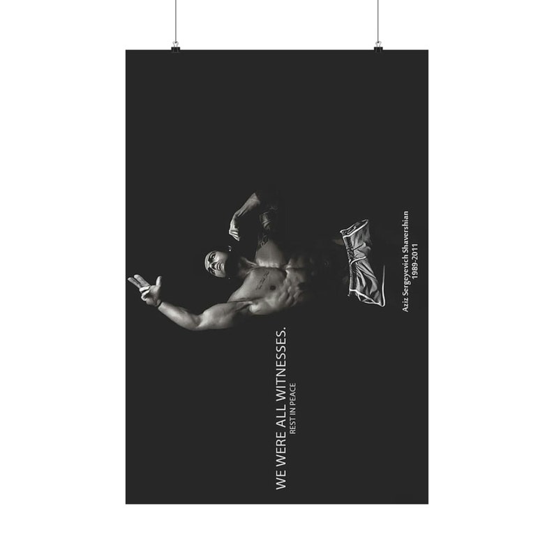 Zyzz We Are All Witnesses RIP Poster Horizontal - Etsy