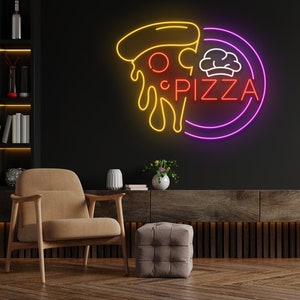 Pizza Neon Sign Pizza Led Sign Pizza Slice Led Sign - Etsy