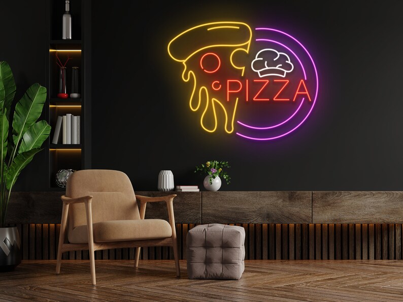 Pizza Neon Sign Pizza Led Sign Pizza Slice Led Sign - Etsy