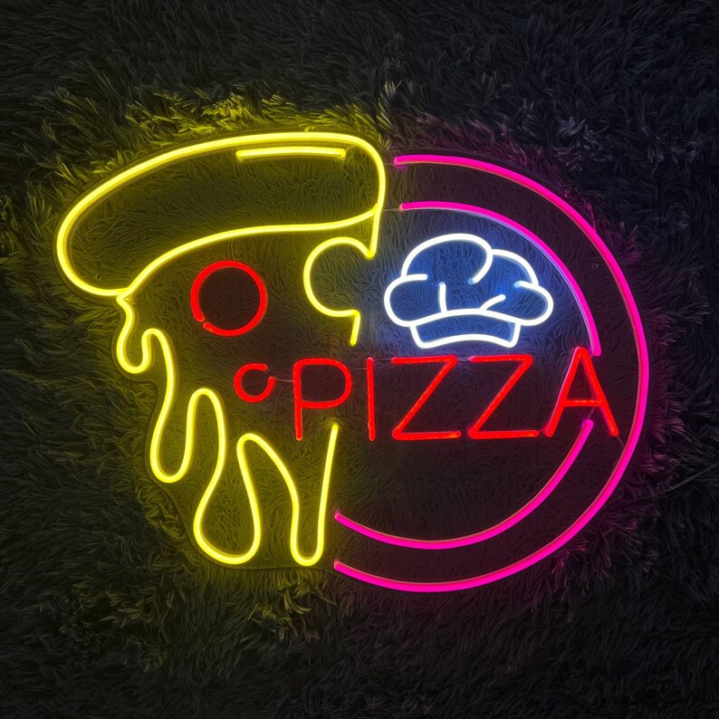 Pizza Neon Sign Pizza Led Sign Pizza Slice Led Sign - Etsy
