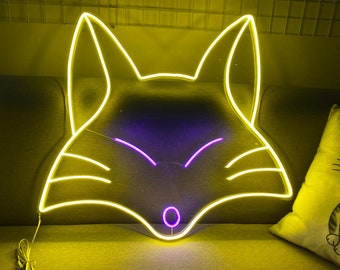 Cute Fox Neon Sign - Etsy