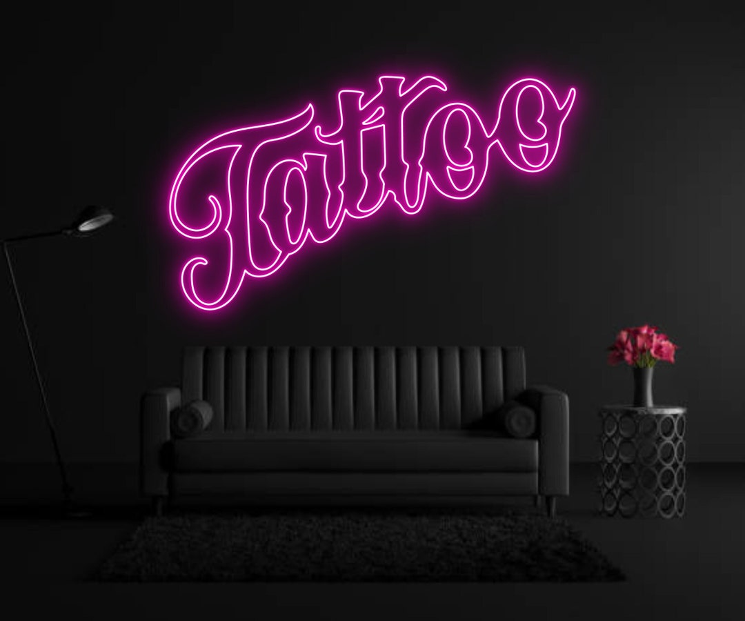 Tattoo Shop Neon Sign Tattoo Led Sign Tattoo Art Wall - Etsy