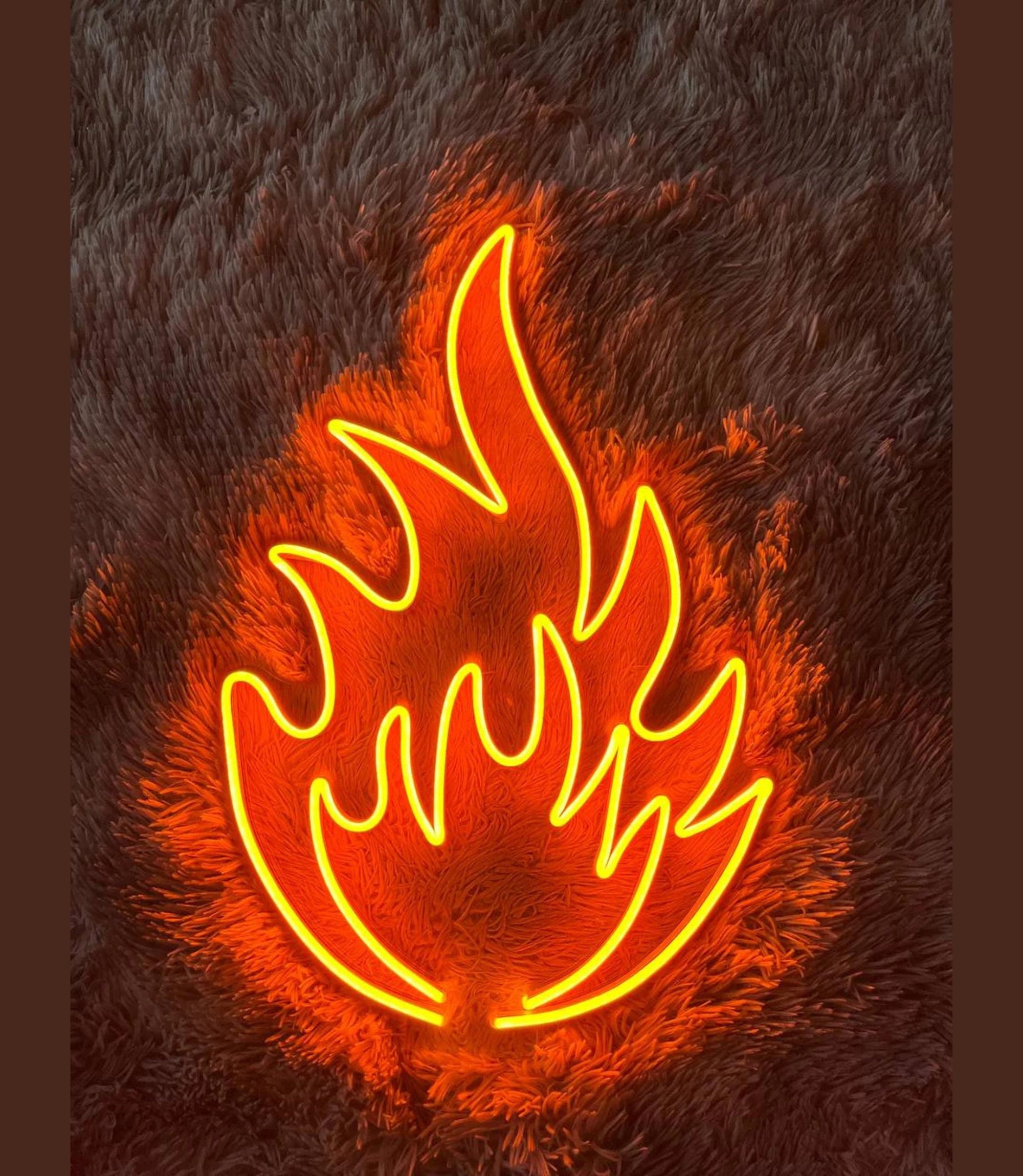 Fire Neon Signs Flame Led Sign Birthday Gifts Neon Lights - Etsy