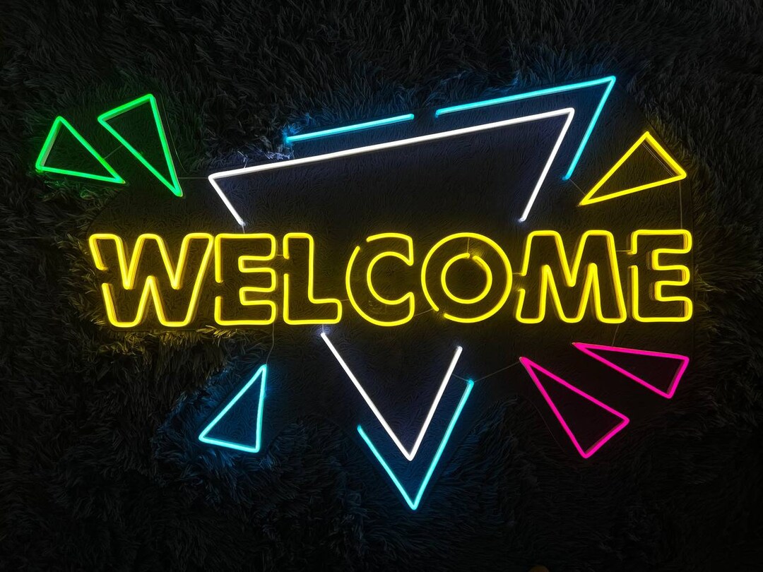 Welcome Neon Signs Welcome Led Light Open Led Sign Welcome - Etsy