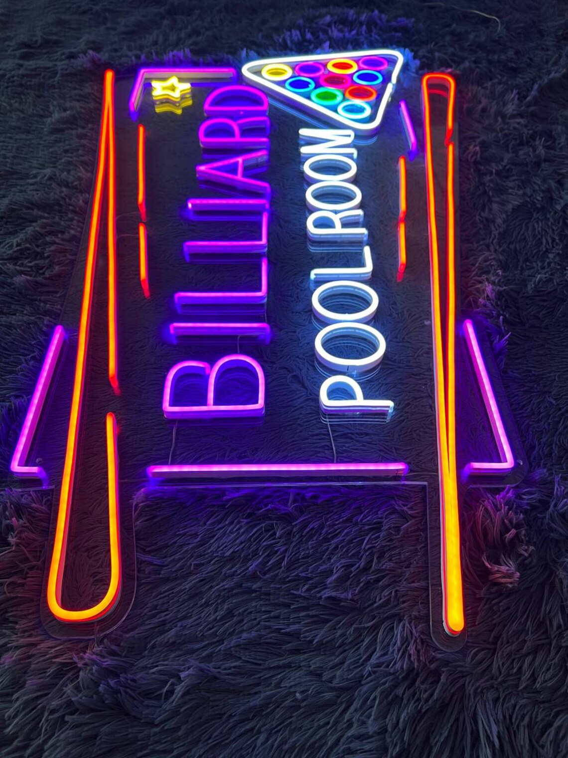 Billiards Neon Sign Billiards Led Lights Neon Sign Custom - Etsy