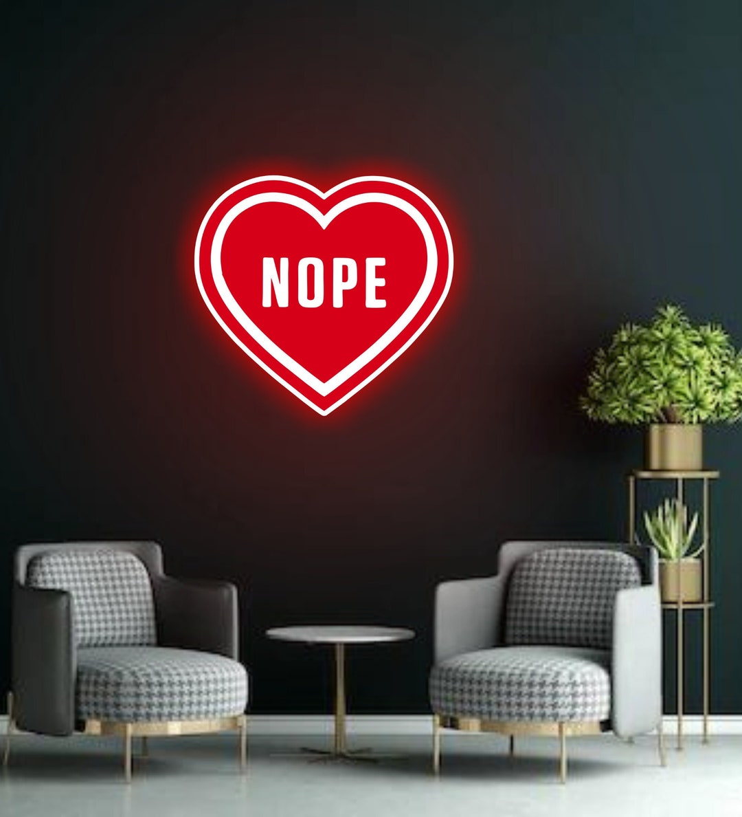 Nope Neon Signs Nope Neon Like Christmas Gifts Bedroom - Etsy Australia