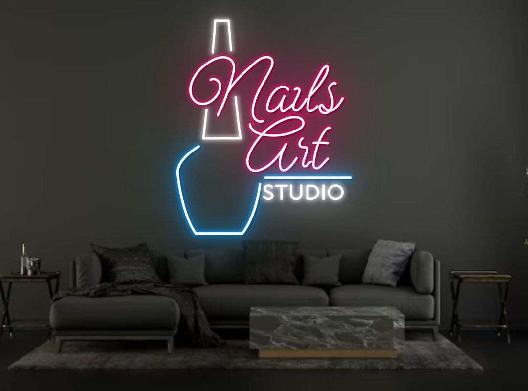 Nail Studio Salon Beauty Salon Neon Sign Nail Salon Led - Etsy