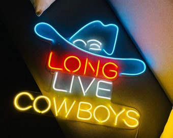 Led Cowboy Hat Sign - Etsy