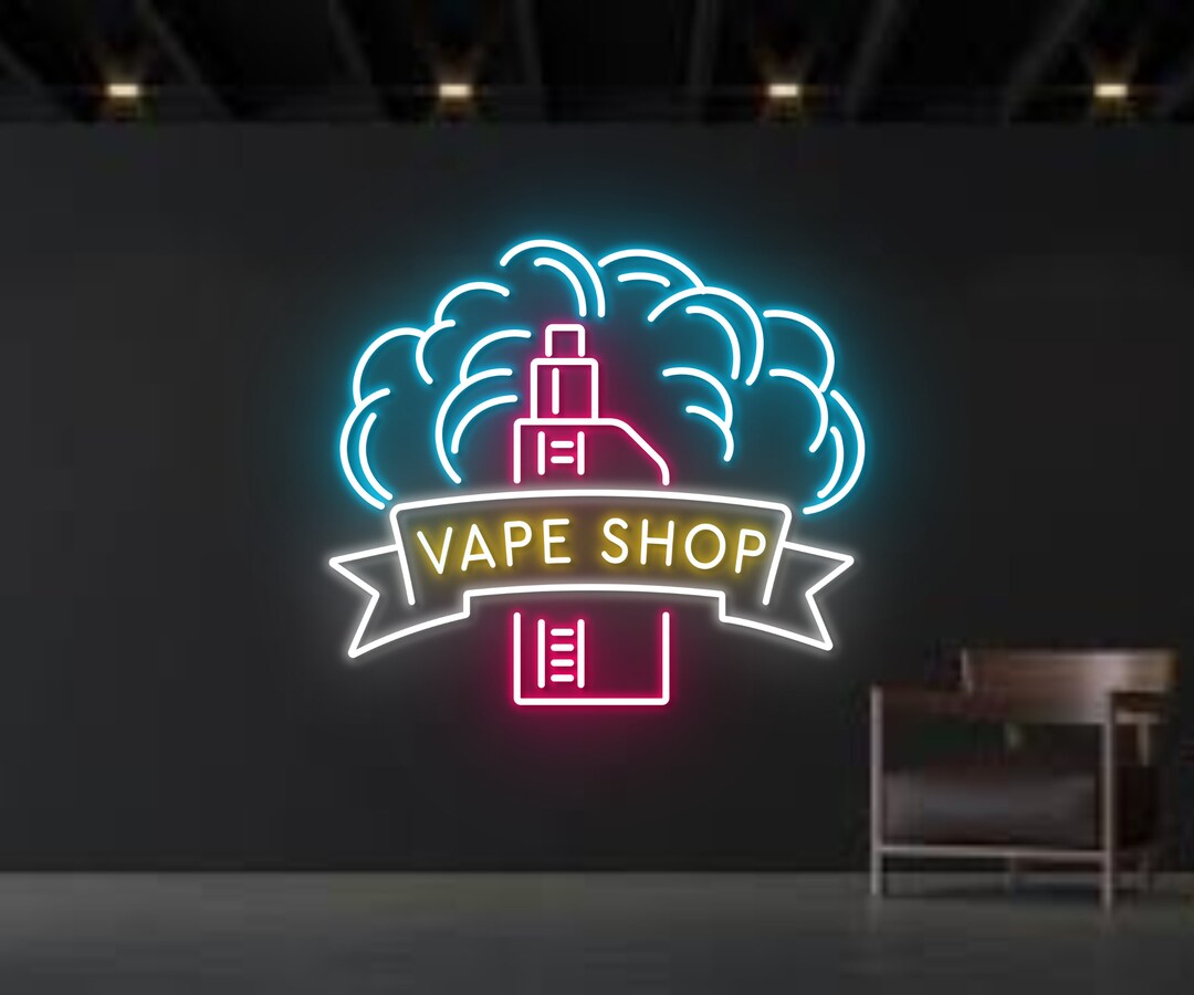 Vape Smoking Shop Display Neon Sign Bar Smoke Shop Led Sign - Etsy