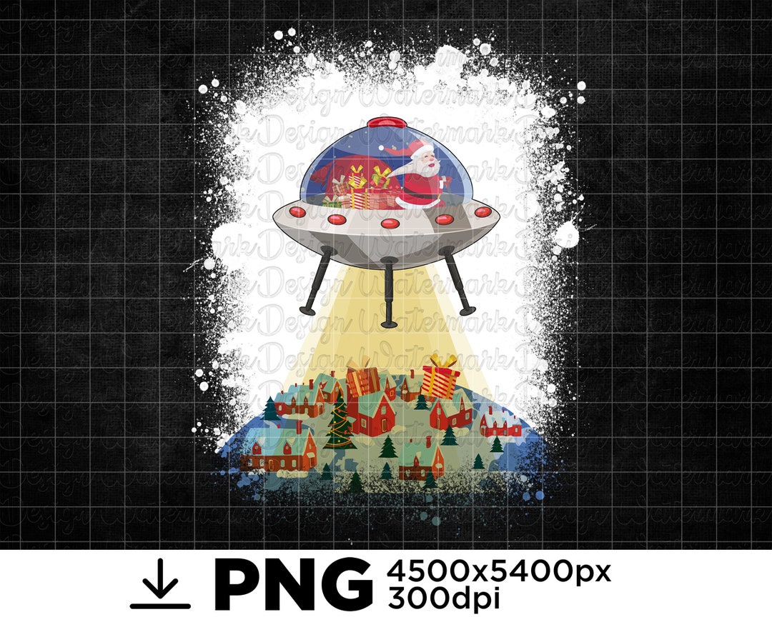 Santa Ufo Png Funny Santa Png Christmas Ufo Png Alien Santa - Etsy