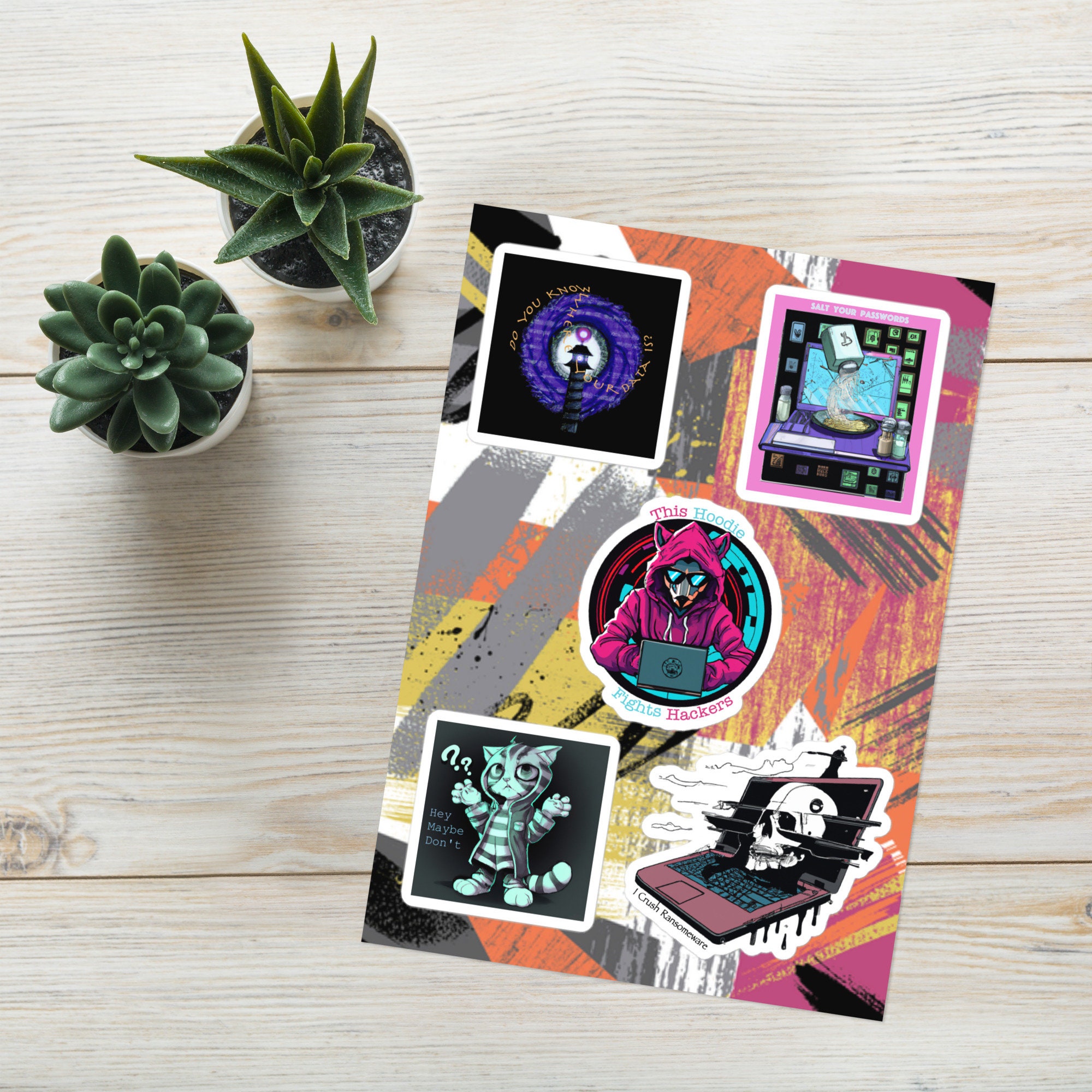 Cybersecurity Sticker Sheet 4 Pack 20 STICKERS! (cyberpunk/infosec/it ...