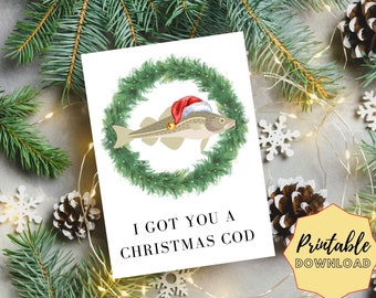 Cod Christmas Card - Etsy