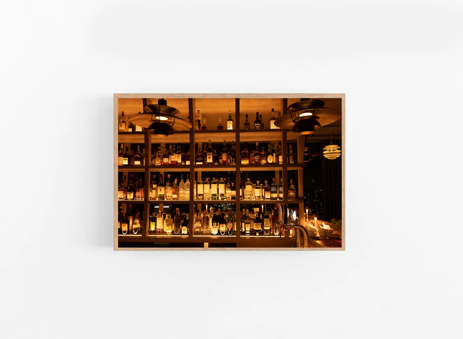 Lonely Night at Hotel Bar Scene, Night Photography, Interior Dining Art ...