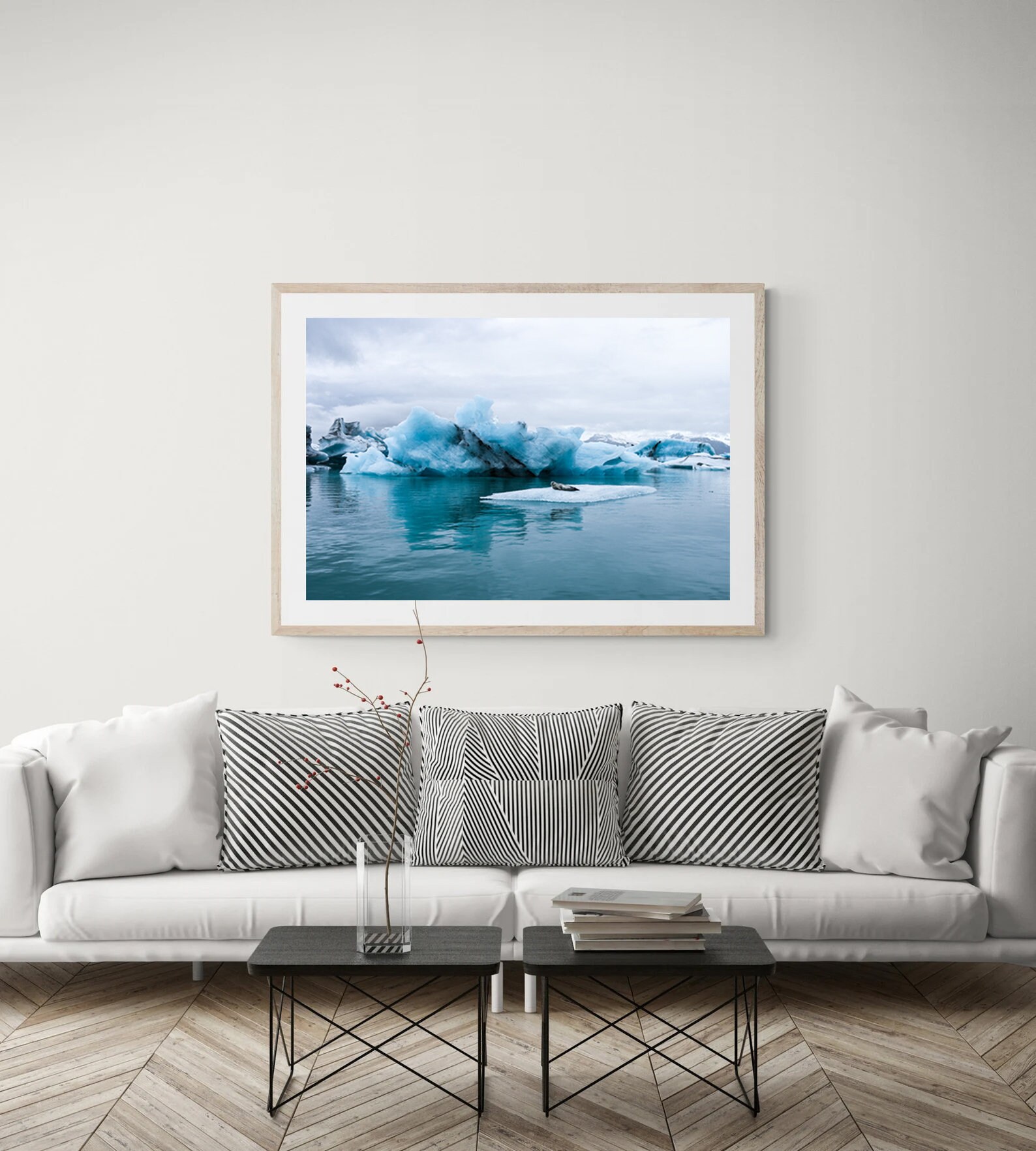 Iceland Art Print, Icebergs in Jokusarlon Glacier Lagoon, Landscape ...