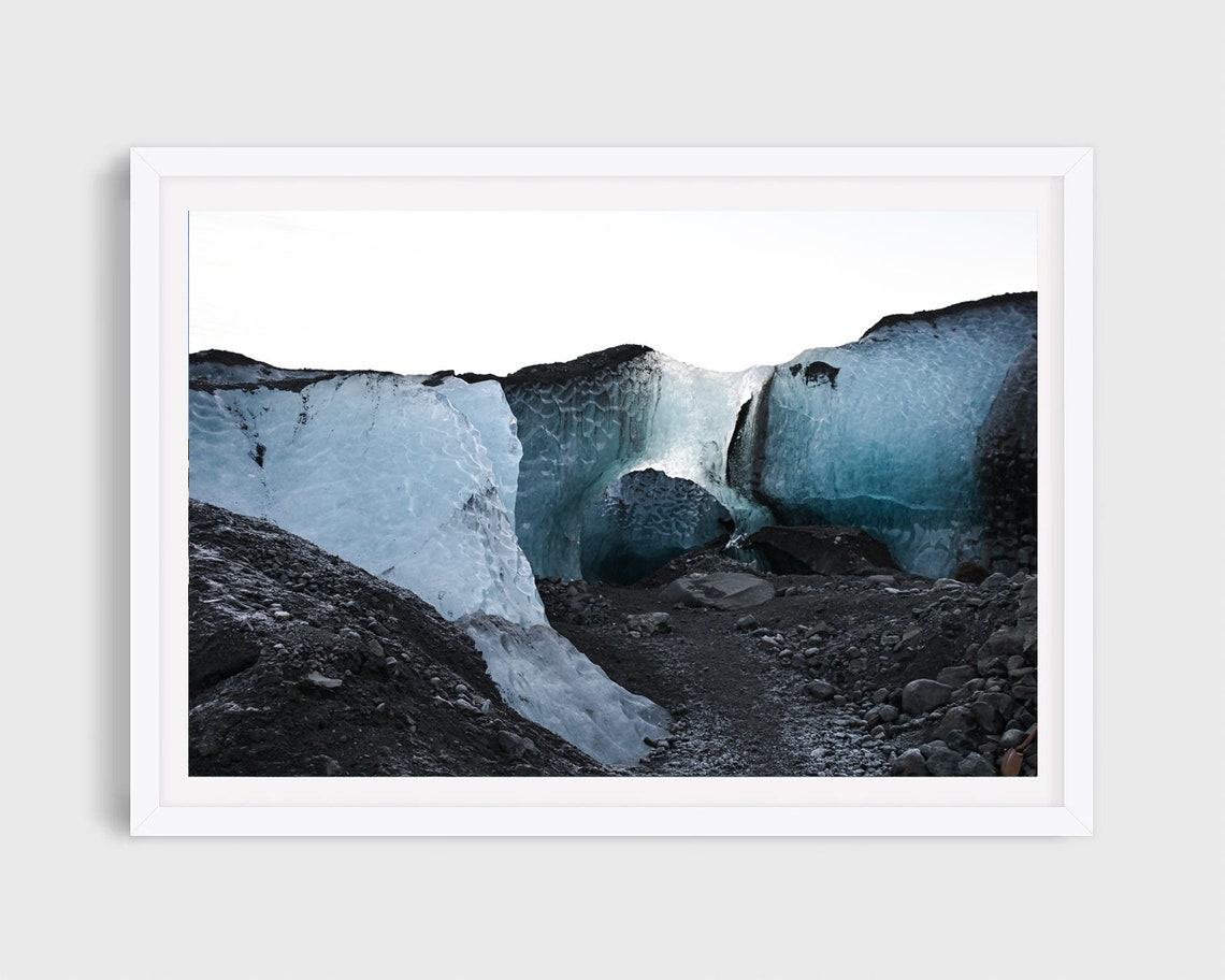 Iceland Art Print, Naturally Forming Ice Caves in Skaftafell ...