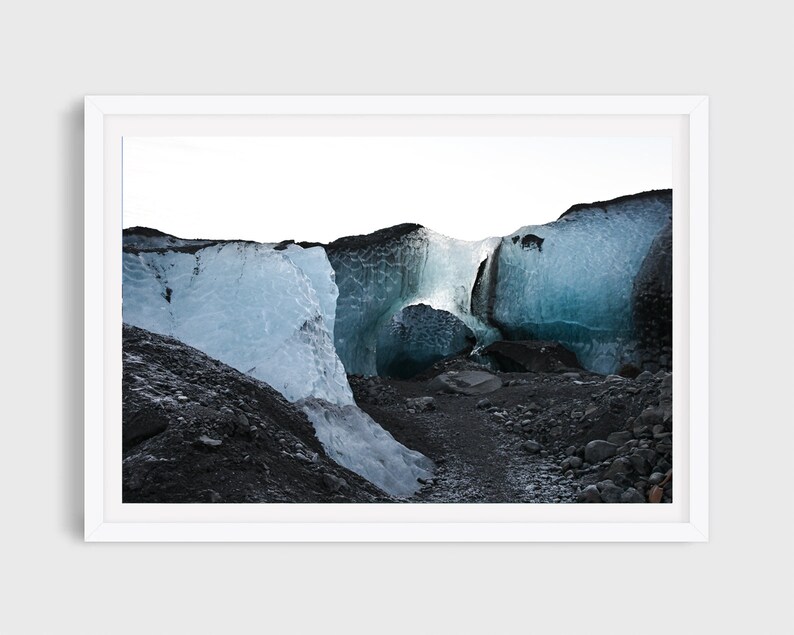 Iceland Art Print, Naturally Forming Ice Caves in Skaftafell ...