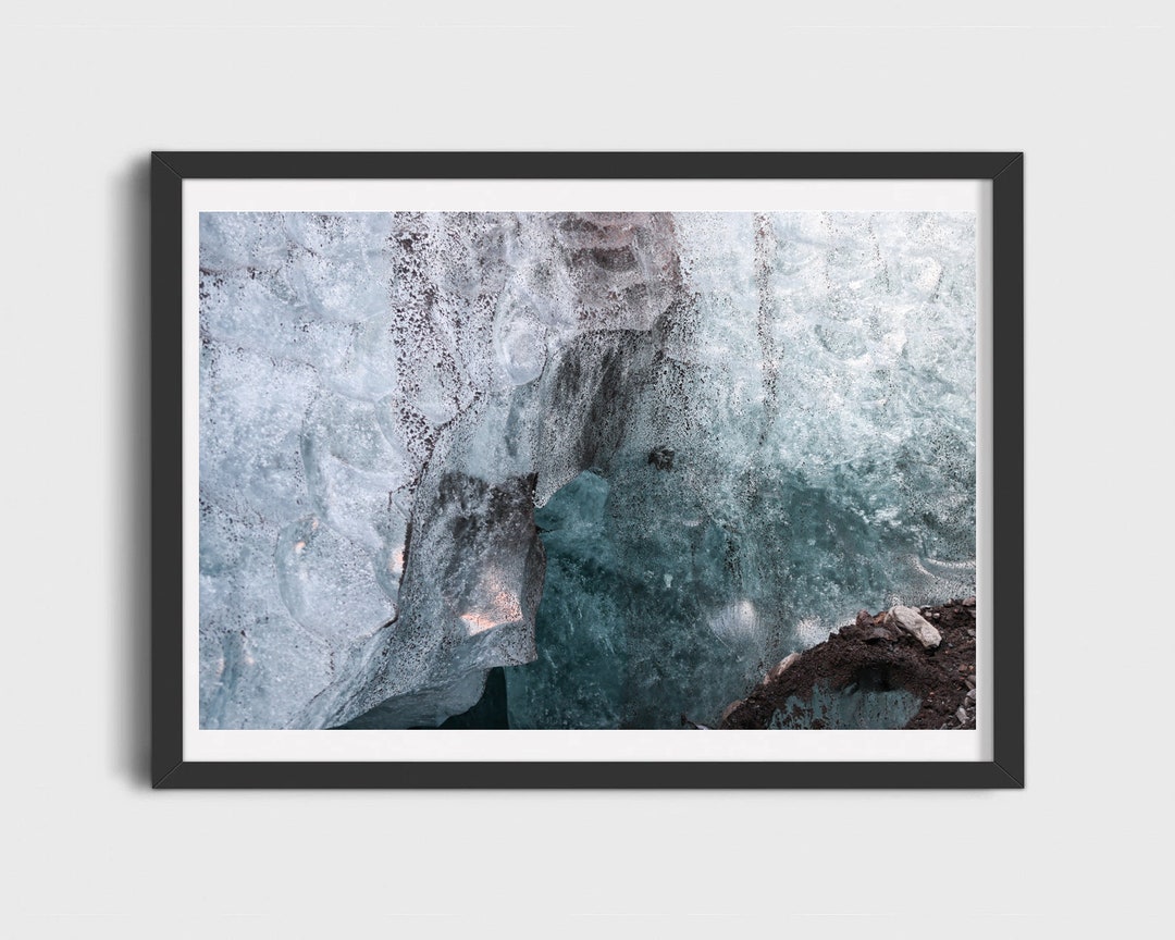 Iceland Art Print, Natural Ice Wall in Skaftafell, Vatnajökulll ...