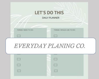 Printable Daily Planner rose Wake Up. Be Brave. - Etsy