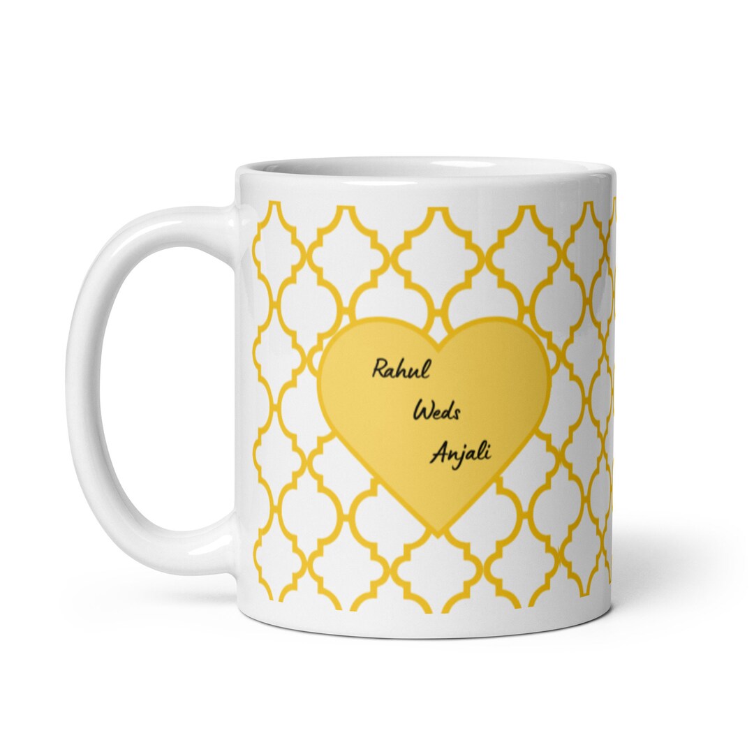 Indian Wedding Mug | Indian Gift | Wedding Favors | Desi Mug | Romantic ...