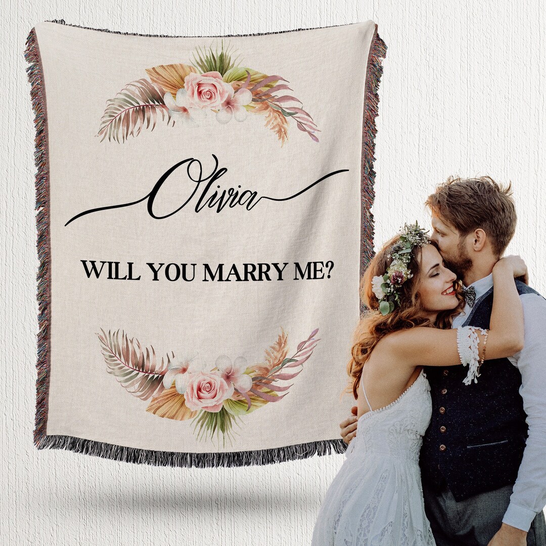 Custom Proposal Blanket: "will You Marry Me?" Woven Tapestry - Etsy