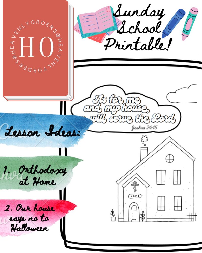 Sunday School Printable: as for Me and My House We Will Serve the Lord ...