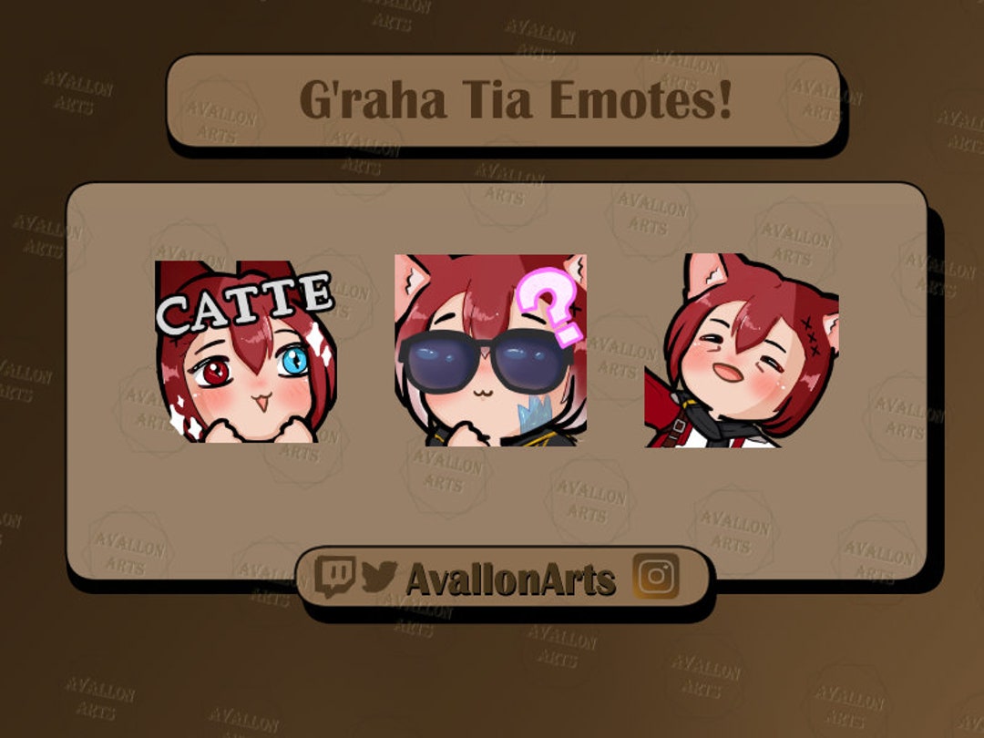 Cute Catboy G'raha Tia Emotes for Twitch/youtube/discord, And/or ...