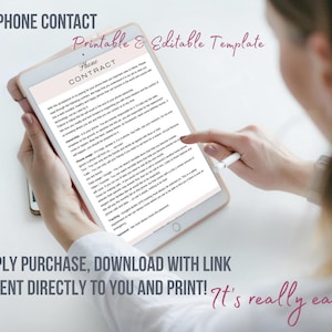 Kids Cell Phone Contract Template: Personalise and Edit First Phone ...