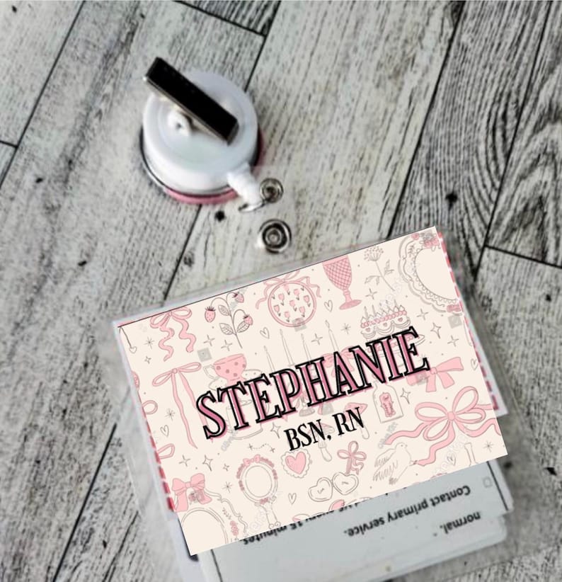 Custom Nurse Badge Name Tag / Badge Buddy/ Badge Reel Name Card/ Badge ...