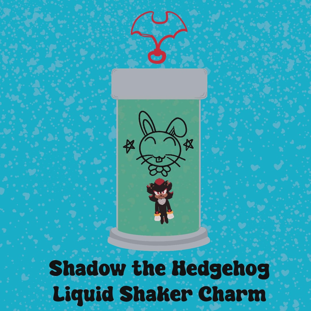 Shadow the Hedgehog Liquid Shaker Charm - Etsy