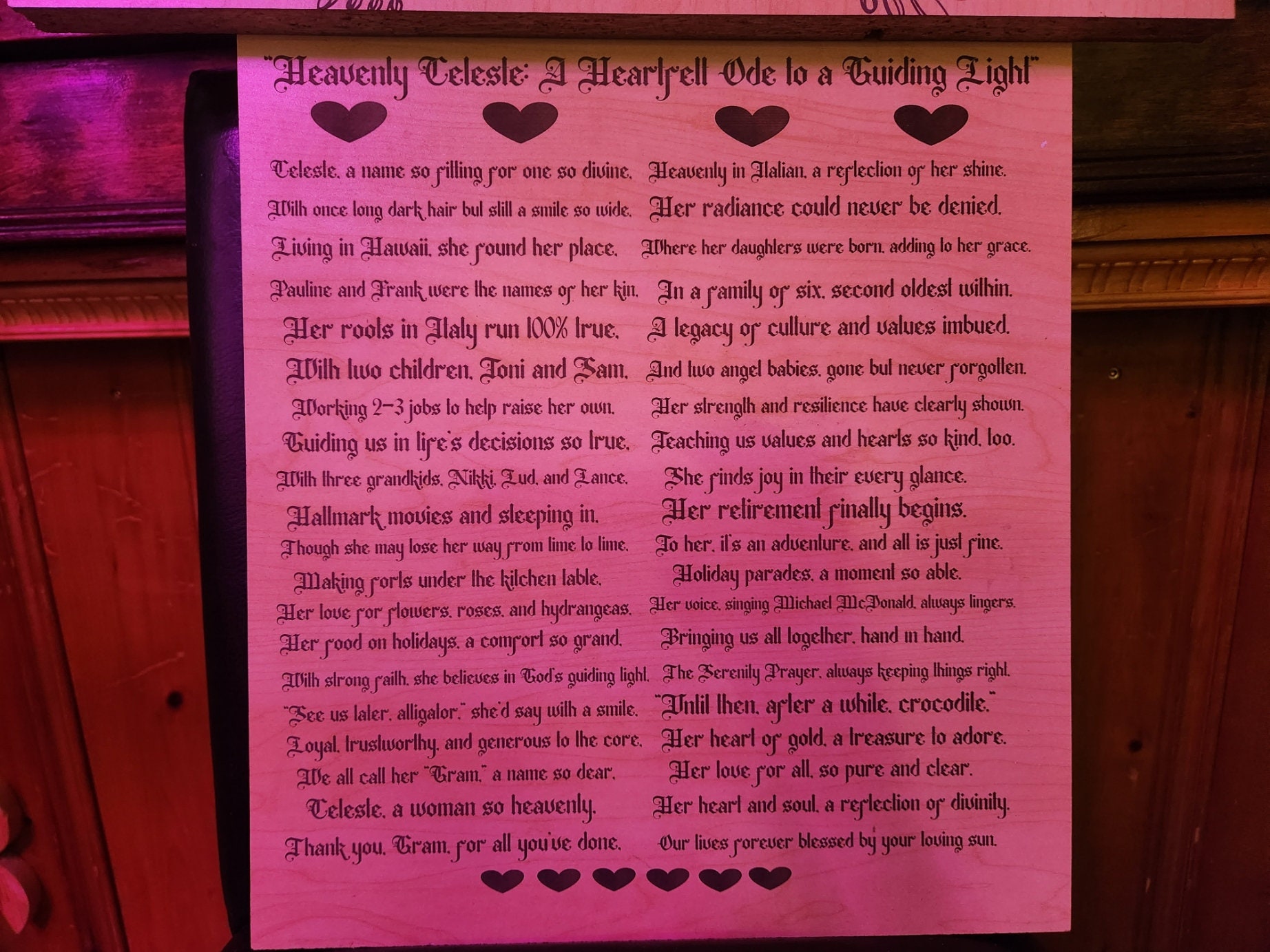 Personalized Laser Engraved Poems - Handcrafted Custom Gifts for Any ...