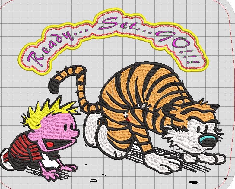 Calvin and Hobbes Inspired Art - Embroidery Design - Digital Download ...